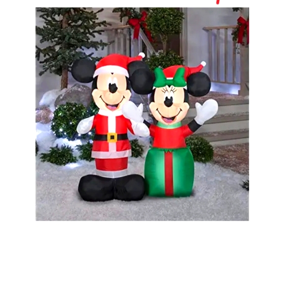 Gemmy | Holiday | Disney Mickey Mouse Minnie 4ft Christmas Santa Mrs ...